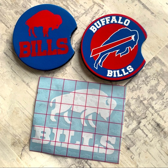 Handmade | Other | Buffalo Bills Car Coasters Decal Set | Poshmark
